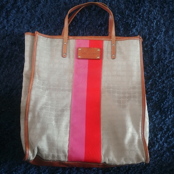 kate spade | Bags | Kate Spade Logo Canvas Tote Bag | Poshmark